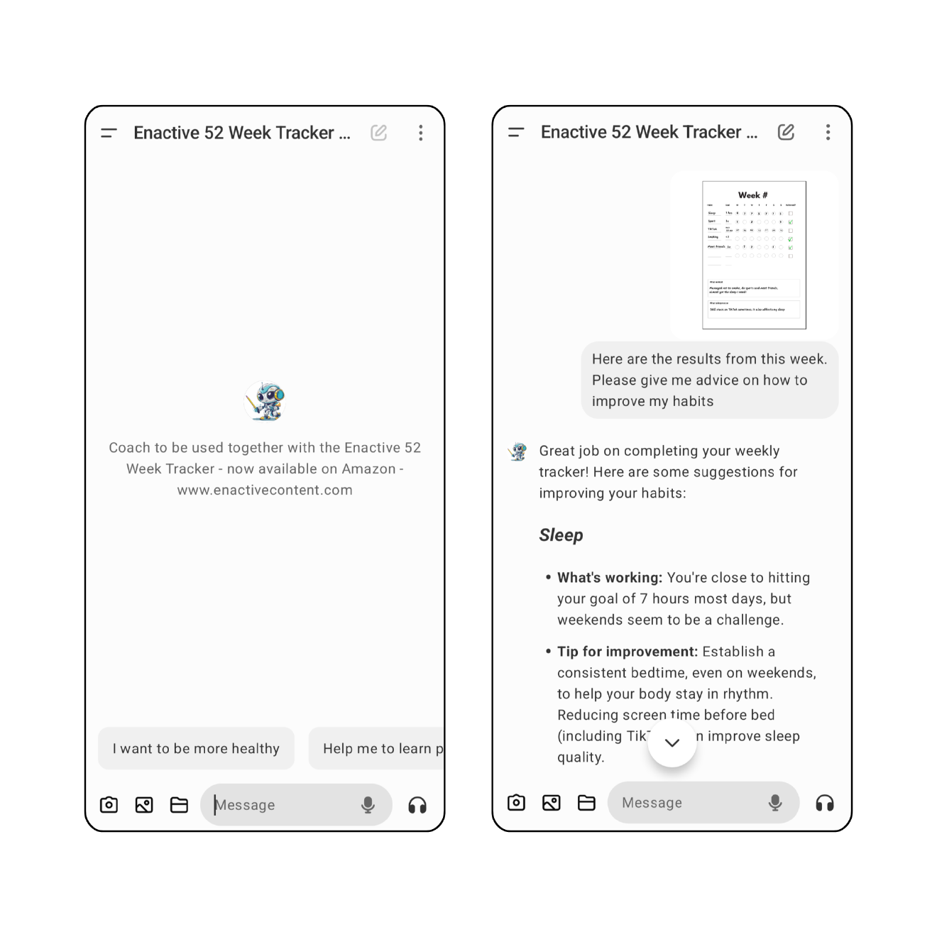 Enactive 52 Week Tracker - Transform Your Life with AI-Powered Planning ...
